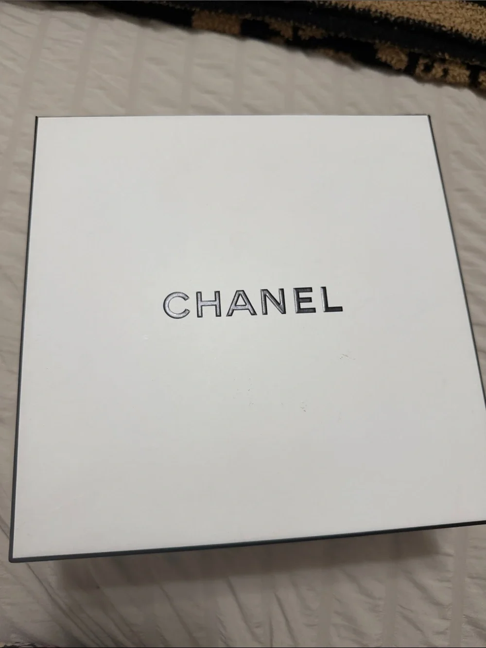 CHANEL | Accessories | Chanel White Box With Black Logo | Poshmark